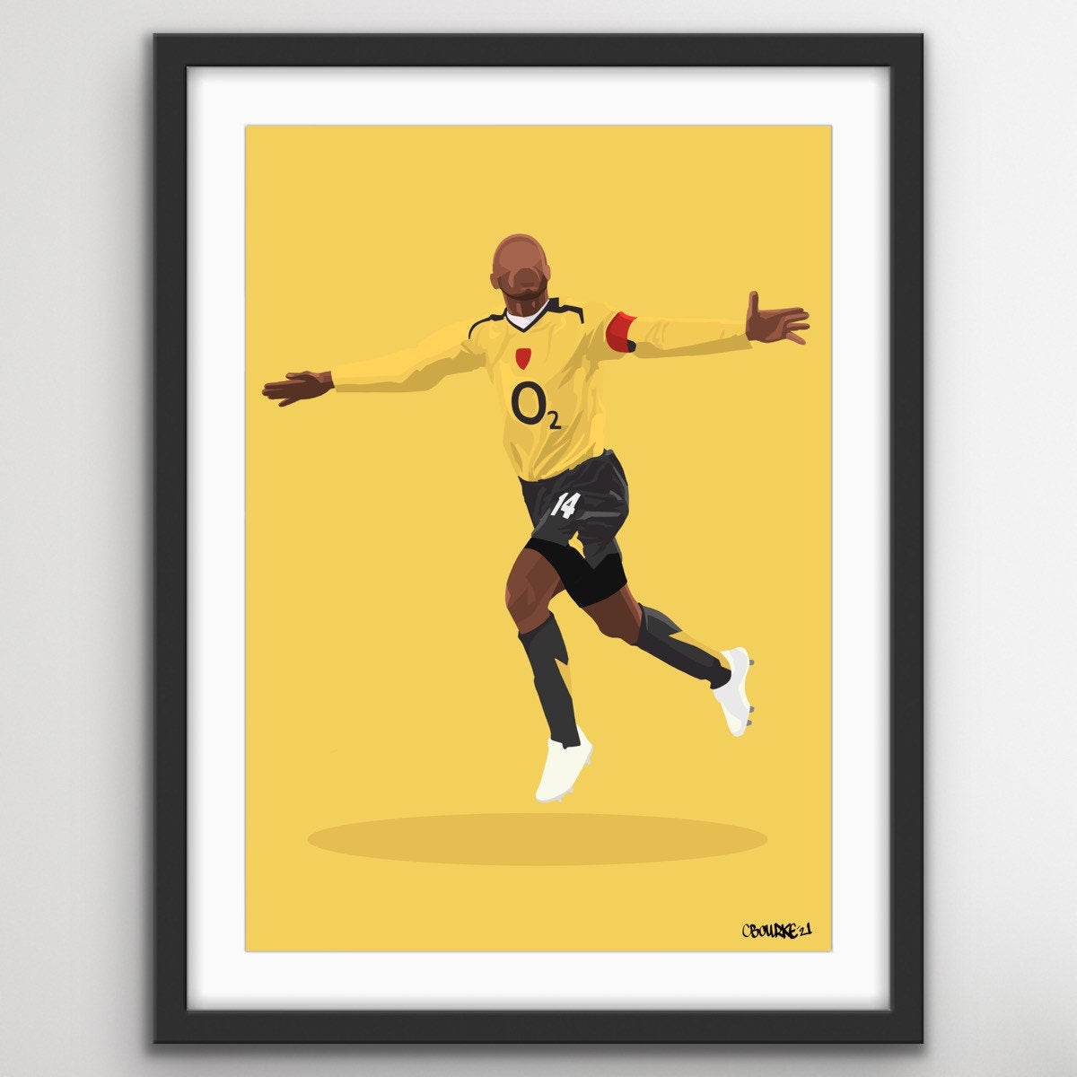 Thierry Henry Bernabeu Iconic Moment Print – Carl Bourke Art